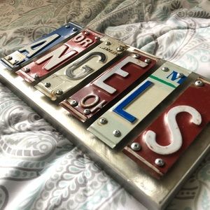 Wall Decor | Custom Artwork License Plate Angels | Poshmark